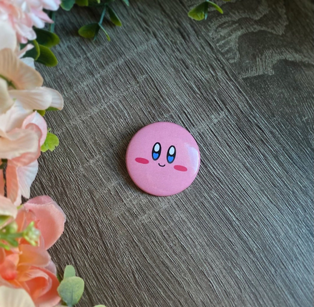 Cute Pink Kirby Button - Etsy