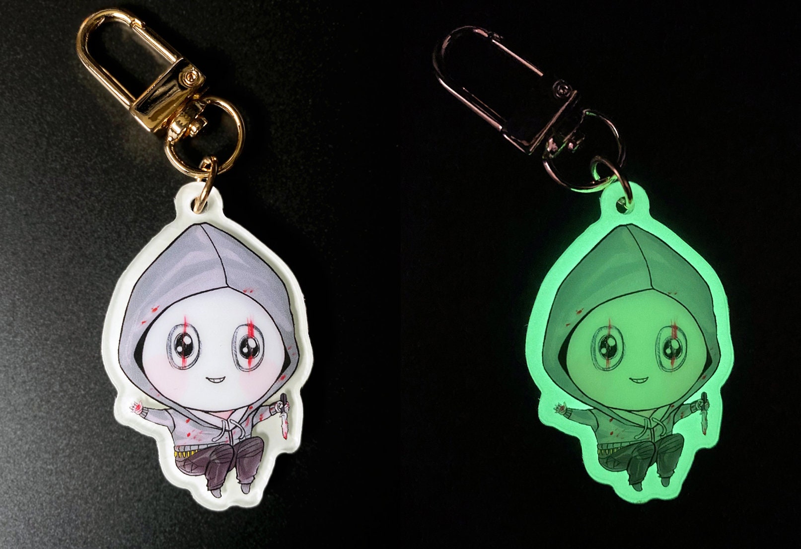 DBD Dead by Daylight Cute Spooky Glow in the Dark Keychains - Etsy