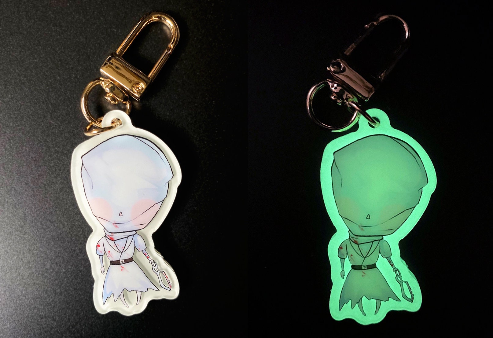 DBD Dead by Daylight Cute Spooky Glow in the Dark Keychains - Etsy