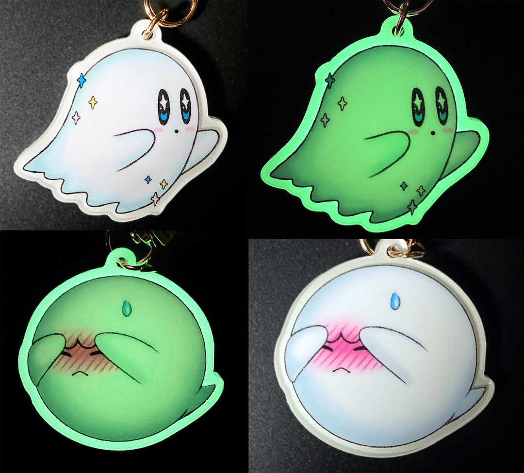 Spooky Cute Ghost Glow in the Dark Keychains - Etsy