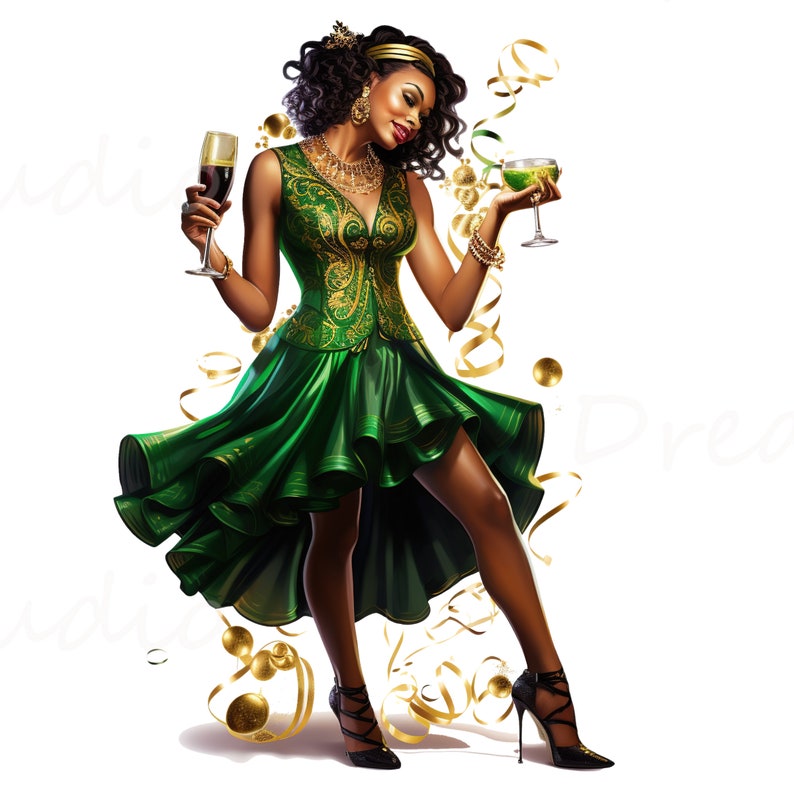 Watercolor Mardi Gras Clipart, Black Woman PNG, Mardi Gras Carnival ...