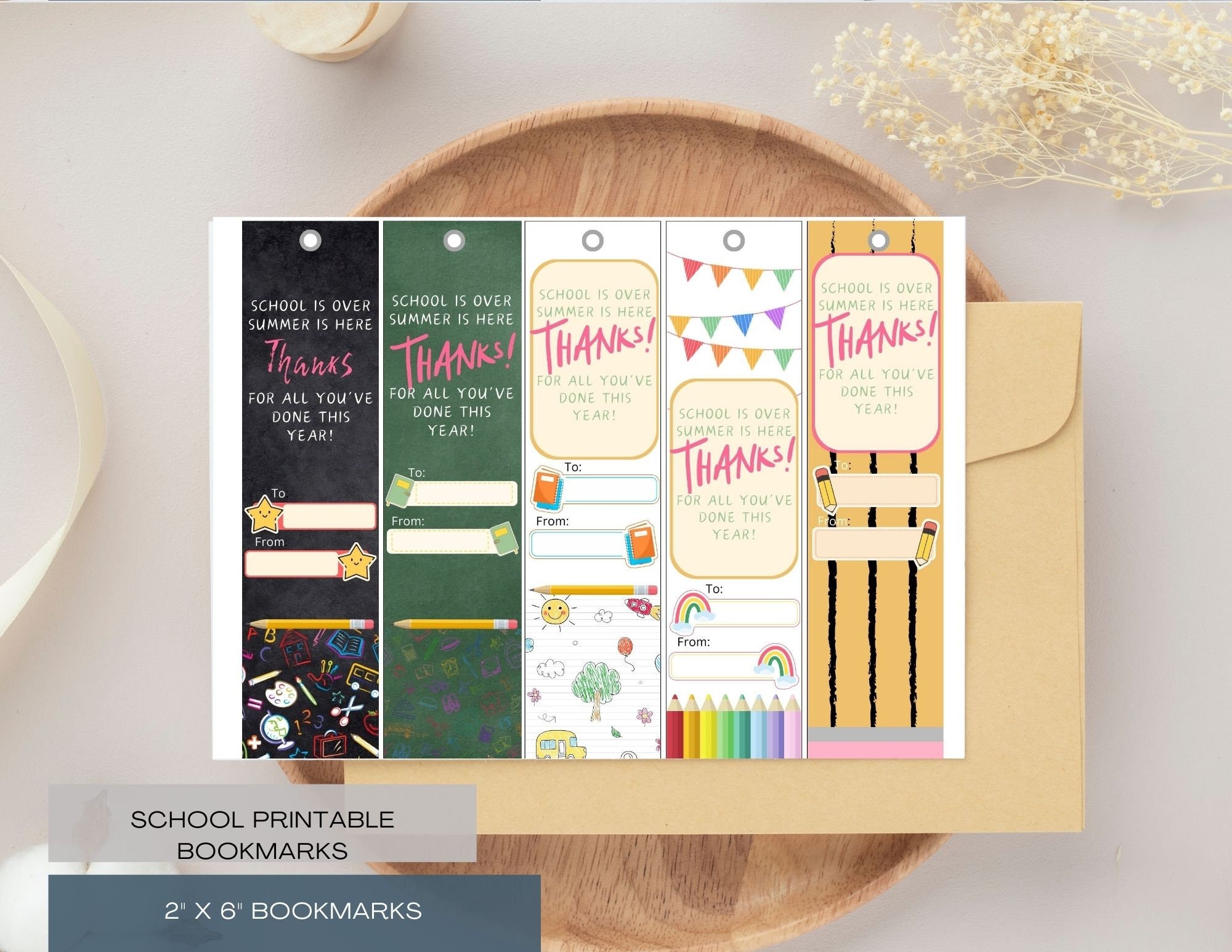 School Gift Tags. Bookmarks Gift Tags. Printable PDF. Instant Download ...