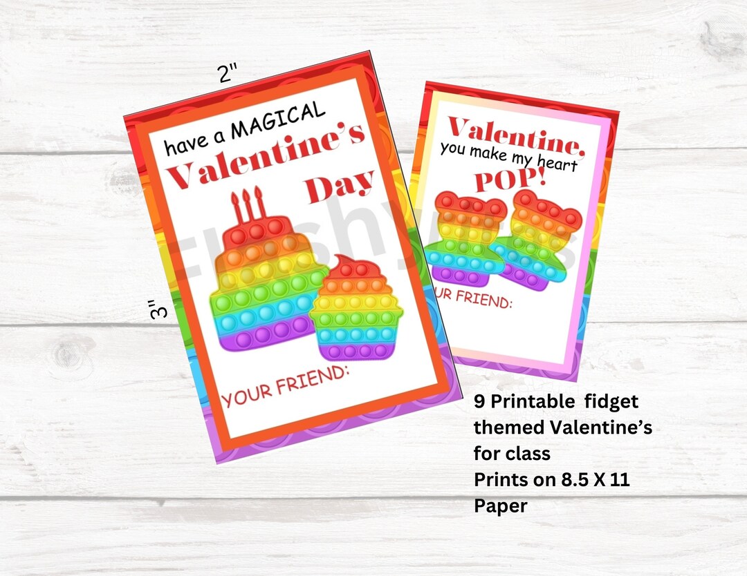 Valentine Cards Printable 9 Fidget Happy Valentine's Day Gift Tags to ...