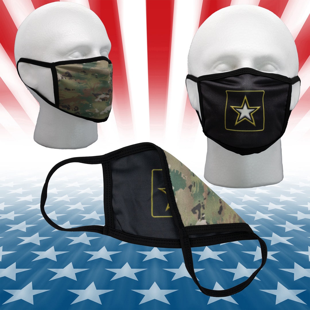 In STOCK! US Army Face Mask, Multicam Mask, 2 Layer Reversible 2 Sided ...