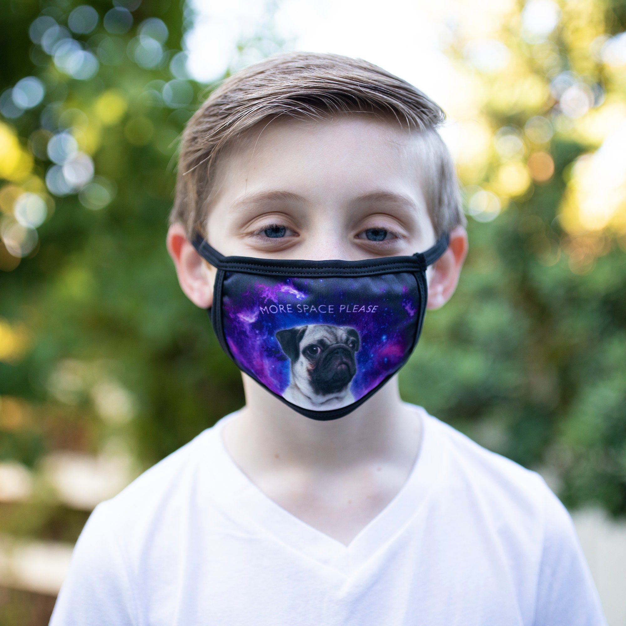 Pug Puppy Dog Kids Mask Space Mask Reversible 2 Layer Kids - Etsy