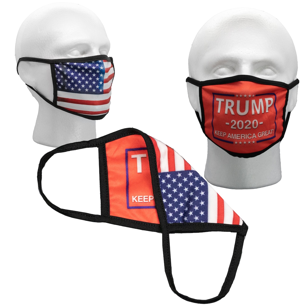 Reversible Trump/american Flag Face Mask, 2-layer - Etsy