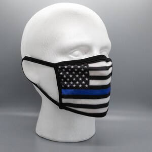 2 PACK! Blue Trump Mask, Thin Blue Line Mask, Red Trump Mask,us Flag ...