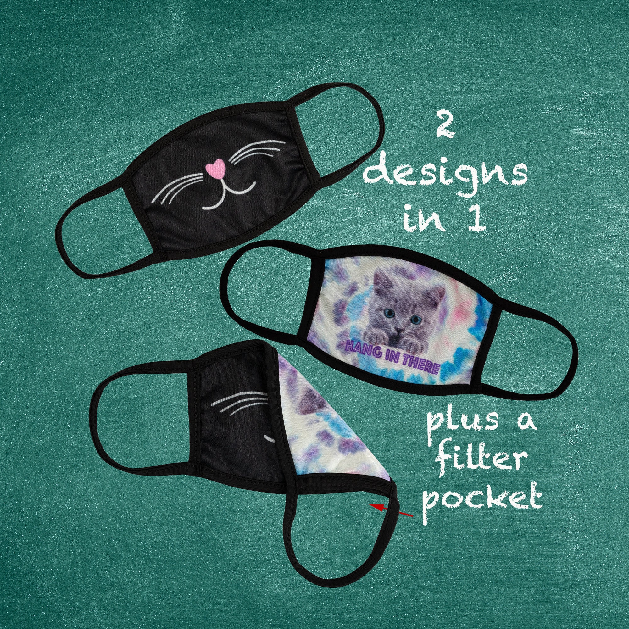 IN STOCK Kids Kitten Mask Cat Mask child Kitten face mask | Etsy