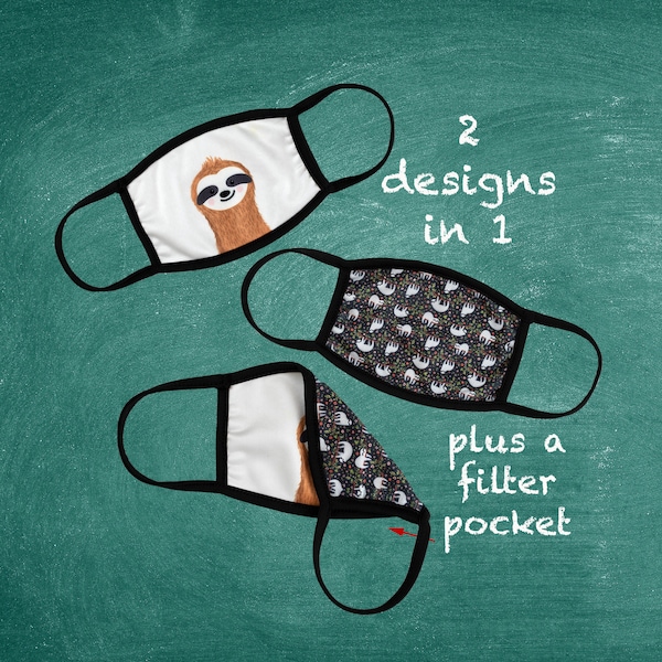 Sloth Mask - Etsy