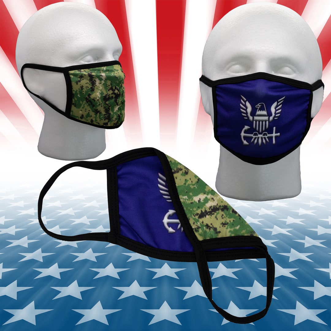 In STOCK! U.S. Navy Type III Camo 2 Layer Reversible 2 Sided Face Mask ...