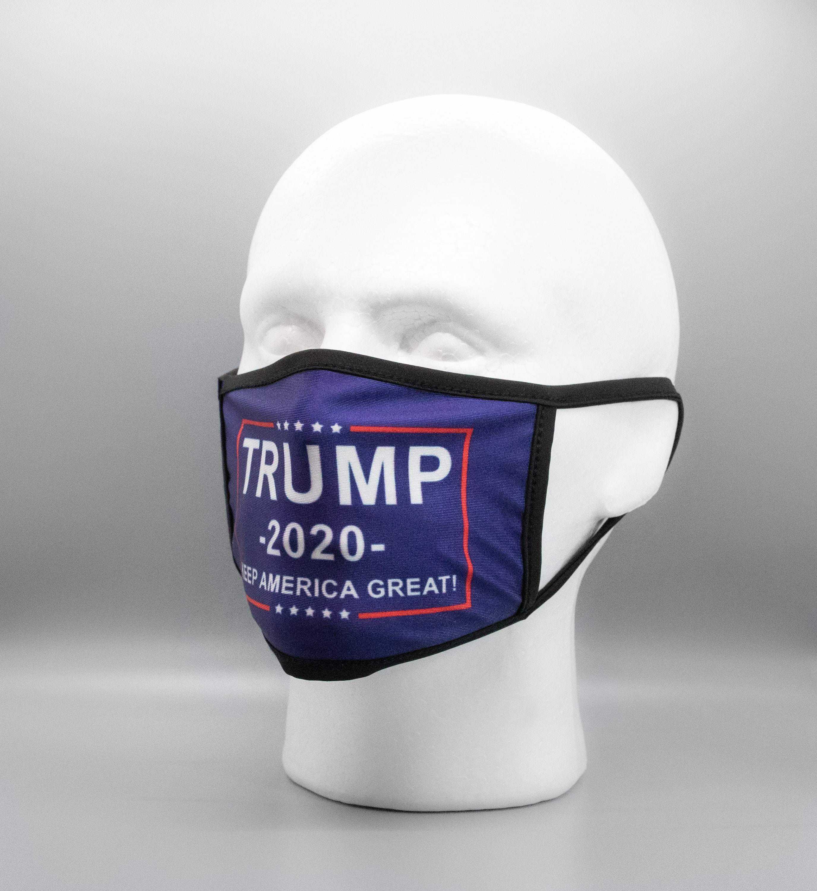 2 PACK! Blue Trump Mask, Thin Blue Line Mask, Red Trump Mask,us Flag ...