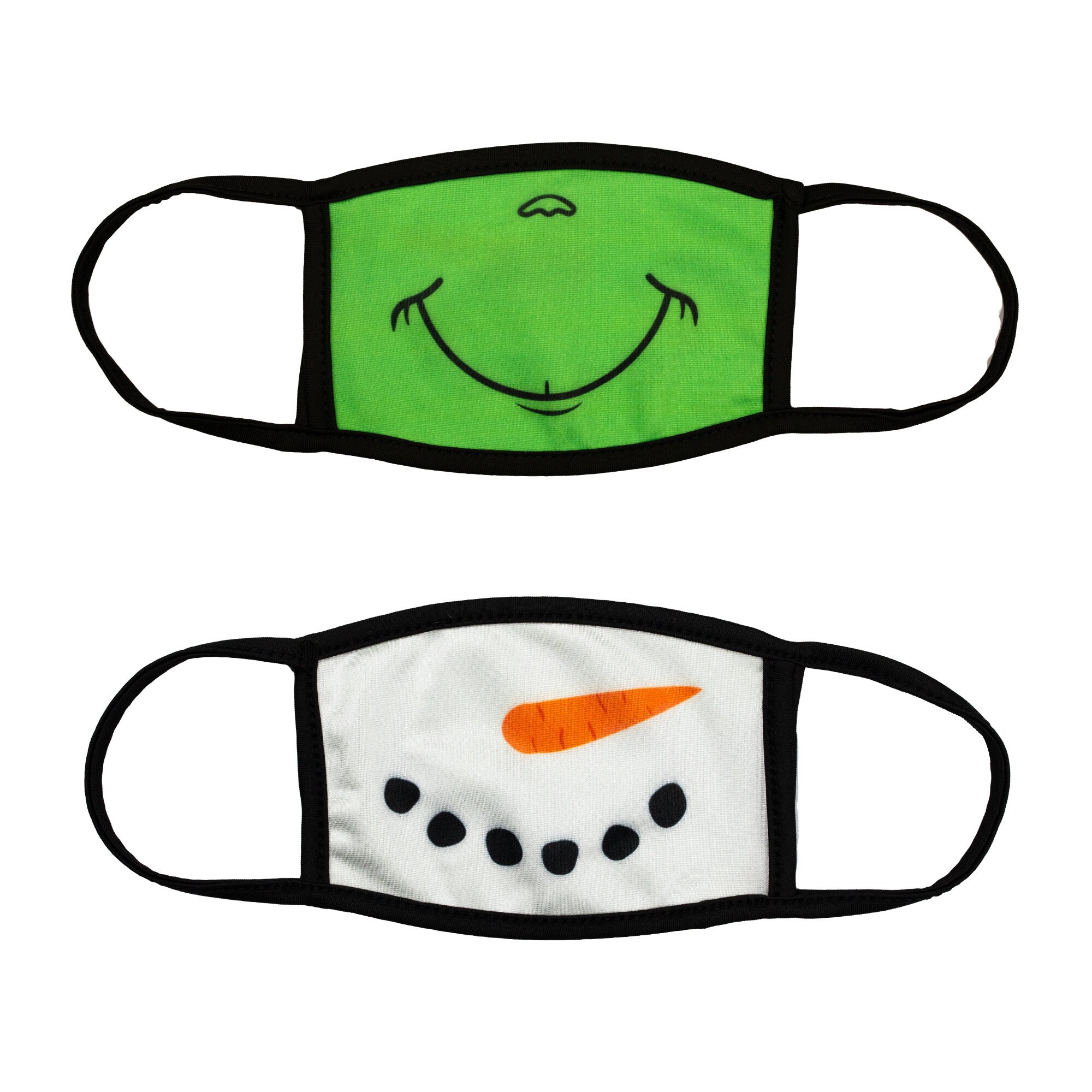 Kids Grinch Face Mask Snowman Mask Kids Reversible - Etsy