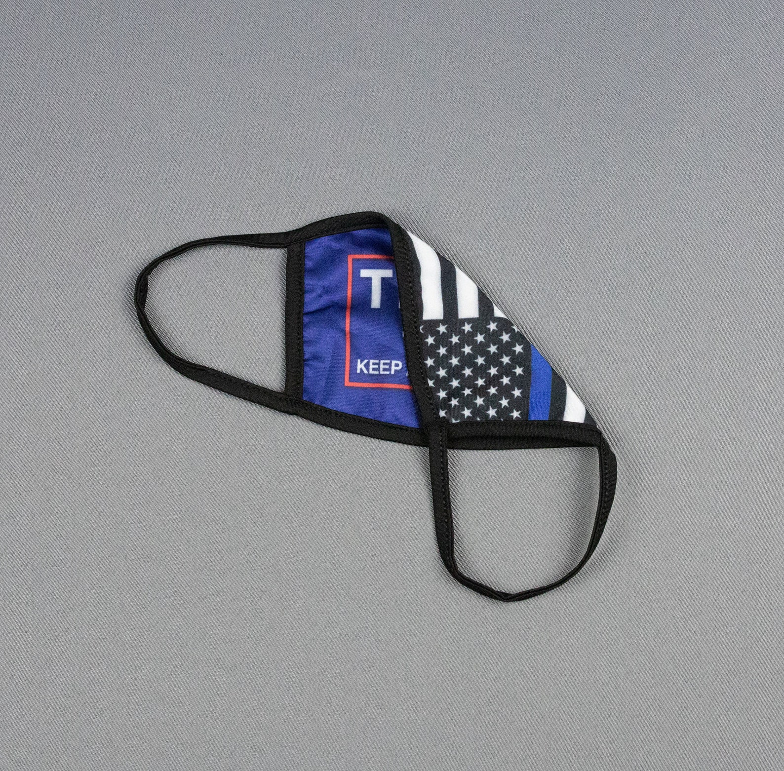 2 PACK! Blue Trump Mask, Thin Blue Line Mask, Red Trump Mask,us Flag ...
