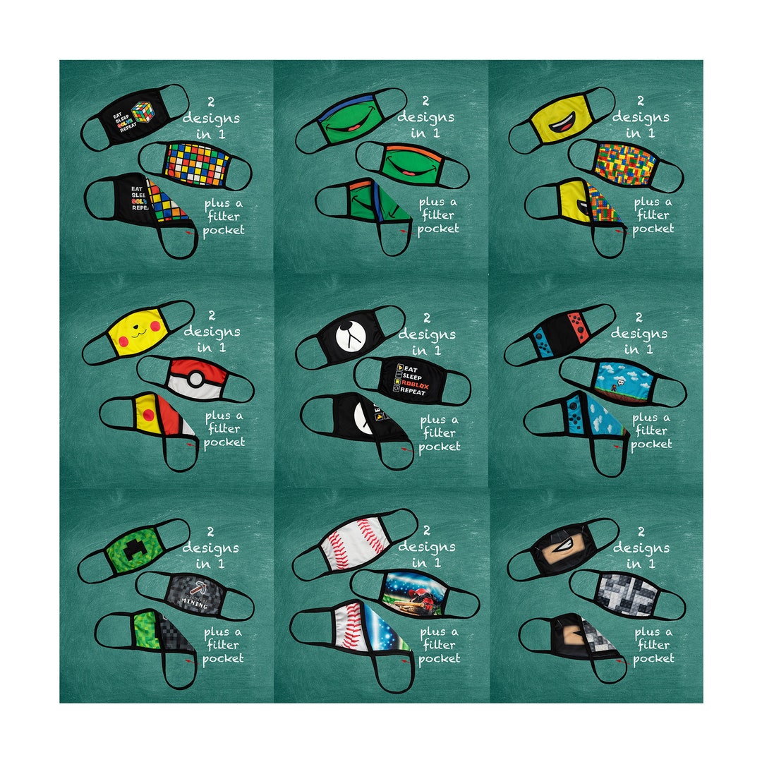 Gamer Kids Face Masks, Child Face Mask, Kids Gamer Mask, Children Face ...