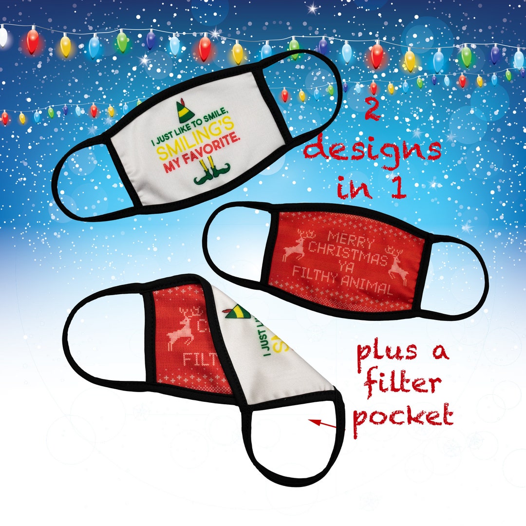 Kids Elf Face Mask, Home Alone Mask, Kids, Reversible, Reusable ...