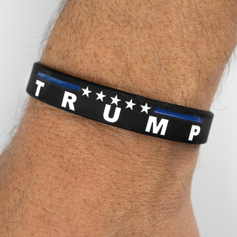 Donald Trump Wrist Band Thin Blue Line Wristband Trump | Etsy