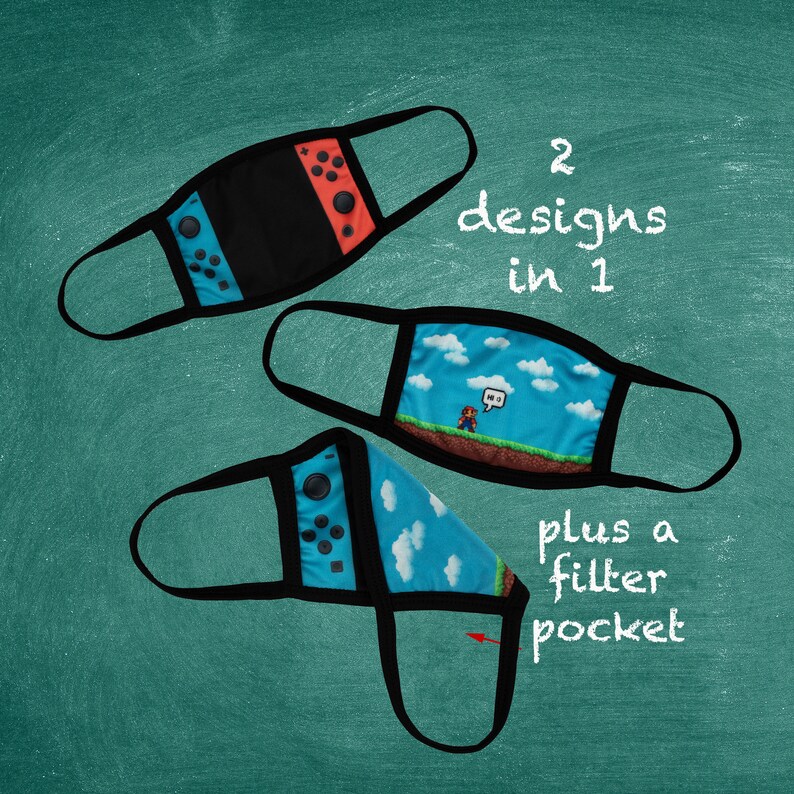 Gamer Kids Face Masks Child Face Mask Kids Gamer Mask - Etsy