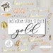 130 Instagram Story Stickers Gold Bundle Fancy Decorative | Etsy