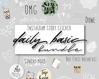 200 Instagram Story Stickers Boho Bundle | Lifestyle Boho Stickers ...