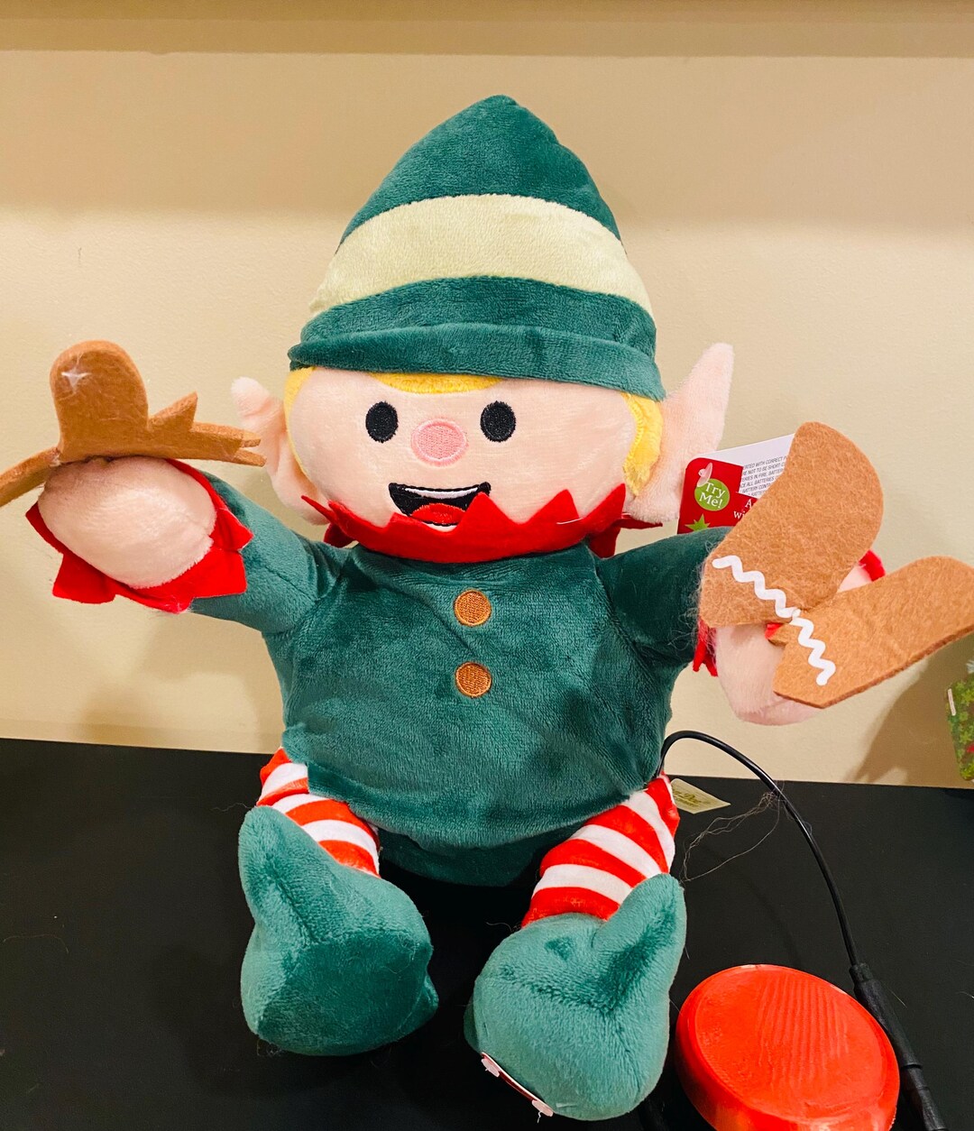 Switch Adapted Animated Plush Elf Singing, “oops, I Did It Again ...