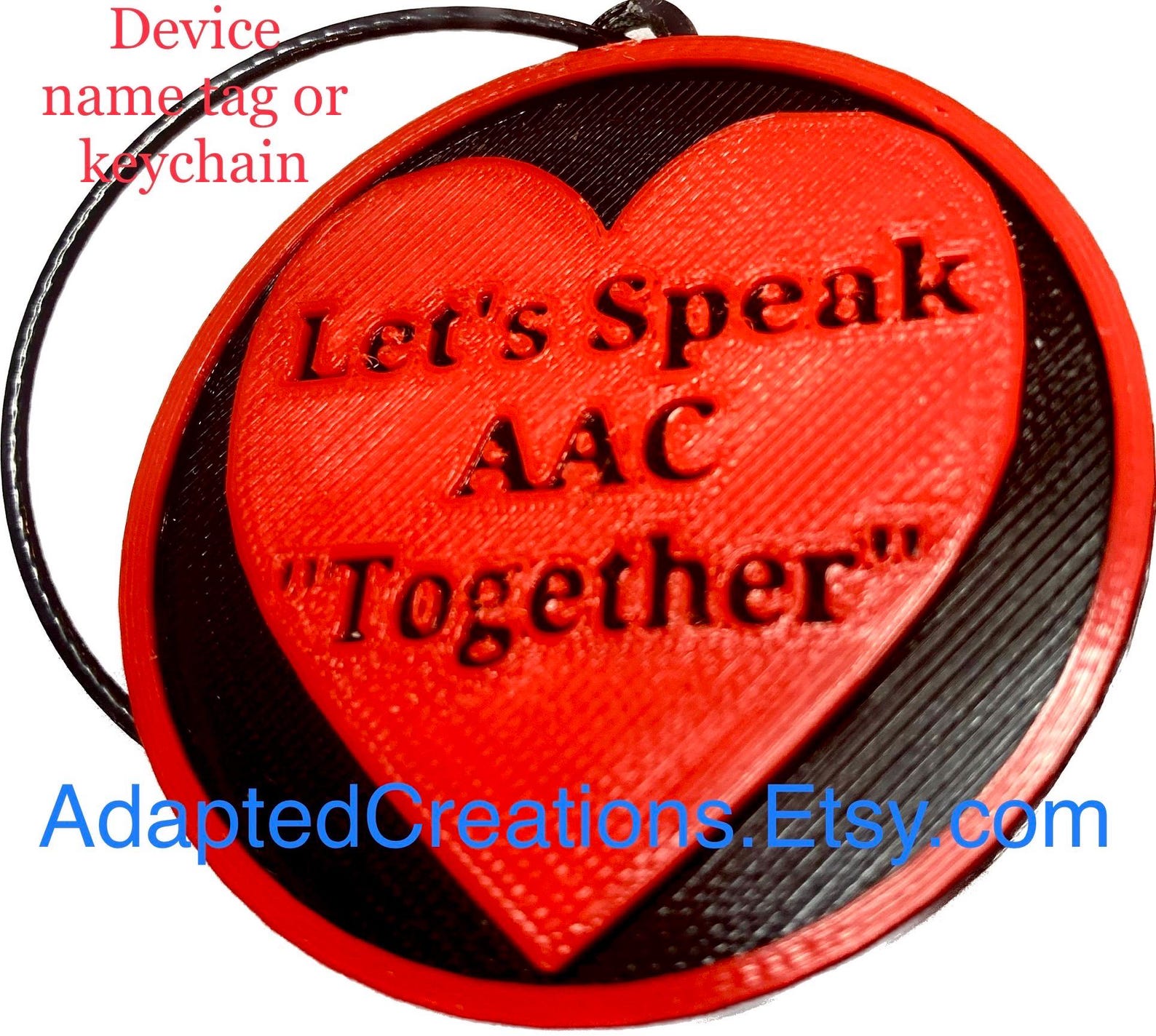 AAC Device Reminder Name Tag/keychain! Attach to Devices, Backpacks ...