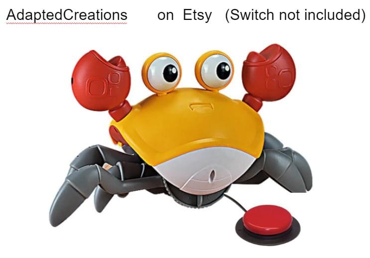 Blue Switch Adapted Crab Toy. Lights/movement! Assistive Technology ...