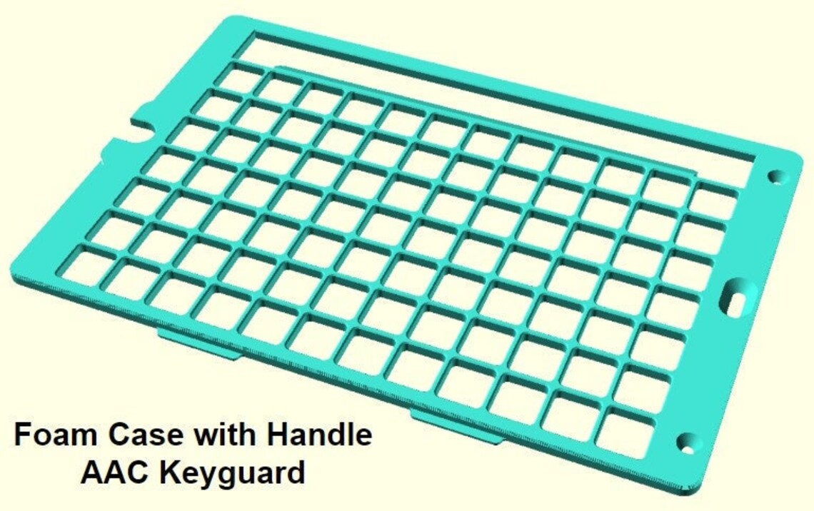 AAC App Keyguard for Foam Handle Case, 3D Printed keyguard Only ...