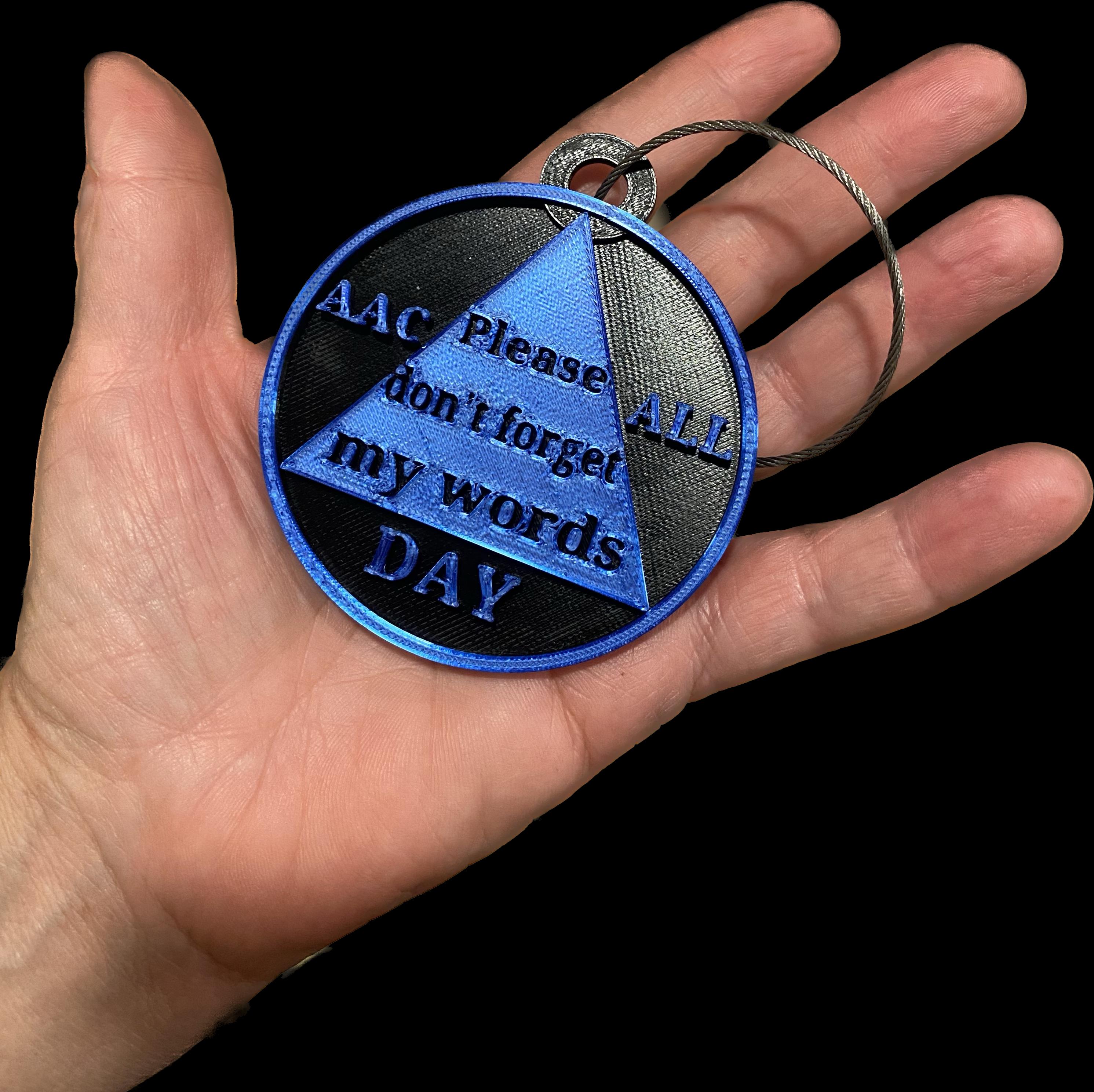 AAC Device Reminder Name Tag/keychain! Attach to Devices, Backpacks ...