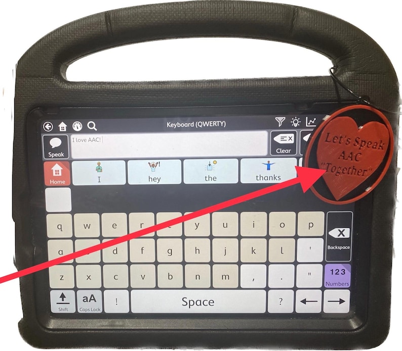AAC Device Reminder Name Tag/keychain! Attach to Devices, Backpacks ...