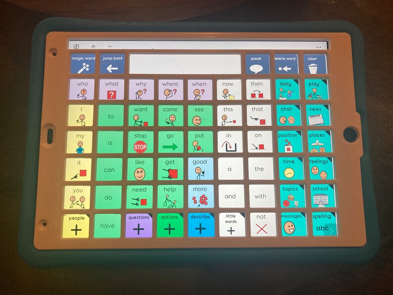 IPad 10.2 (7/8/9th Generation) AAC Keyguard for Fintie Case (lamp Words ...