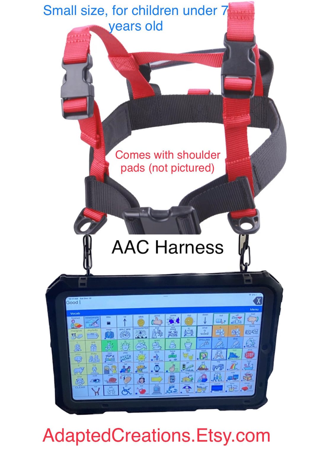 AAC Harness (small Size up to Age 7) for Ipads, AAC Communication ...