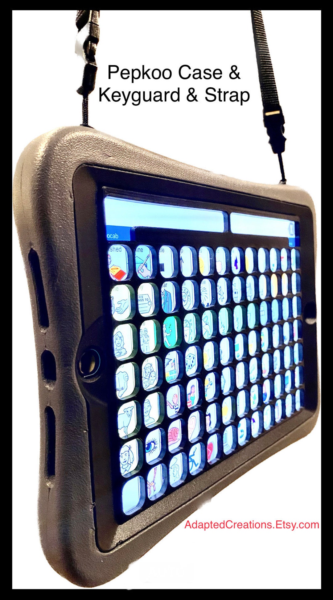 IPad 10.2 (7/8/9th Generation) AAC Keyguard Bundle for Pepkoo Case, Strap Included! (lamp Words ...