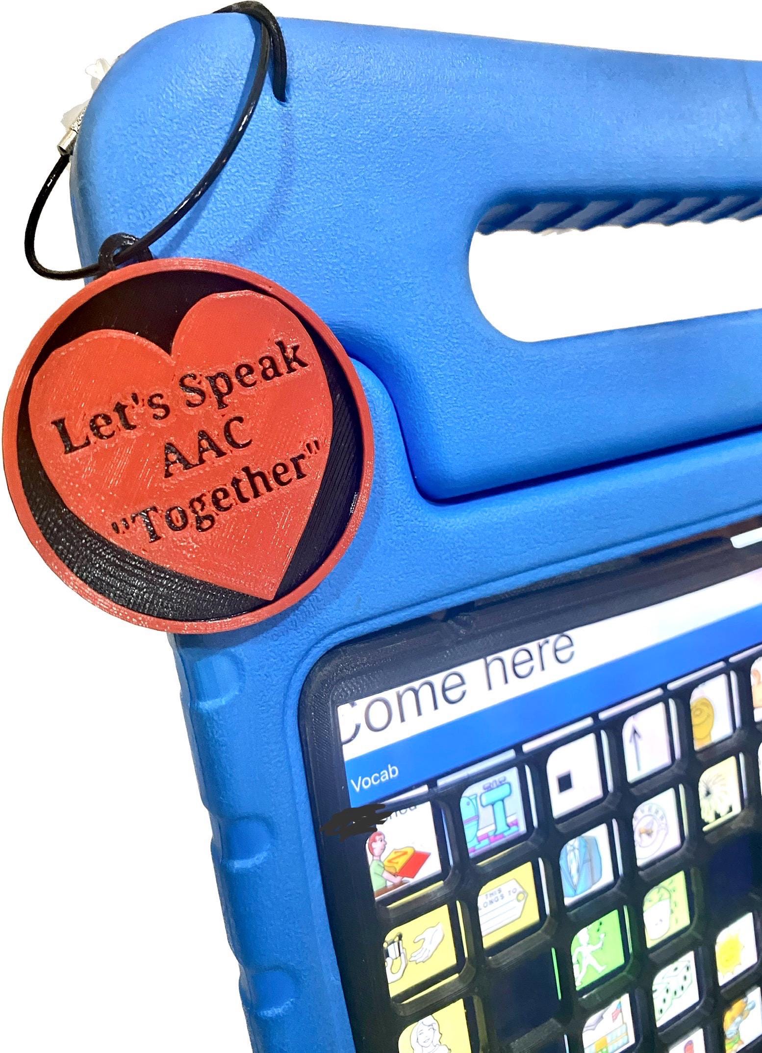 AAC Device Reminder Name Tag/keychain! Attach to Devices, Backpacks ...
