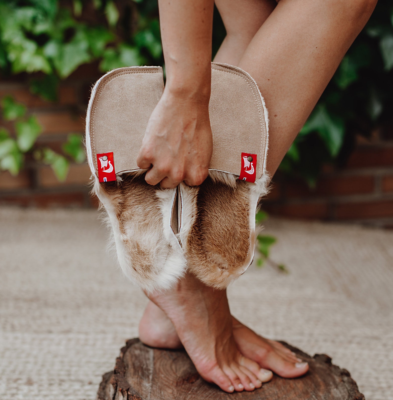 Unisex Polar Rabbit Slippers With Natural Rabbit Fur and Suede - Etsy
