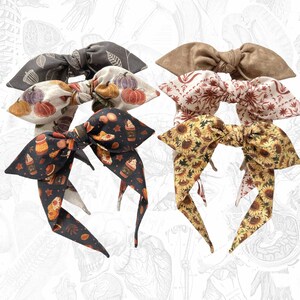 Fall Headband, Autumn Bowbands, Polka Dots Top Knot Headbands ...