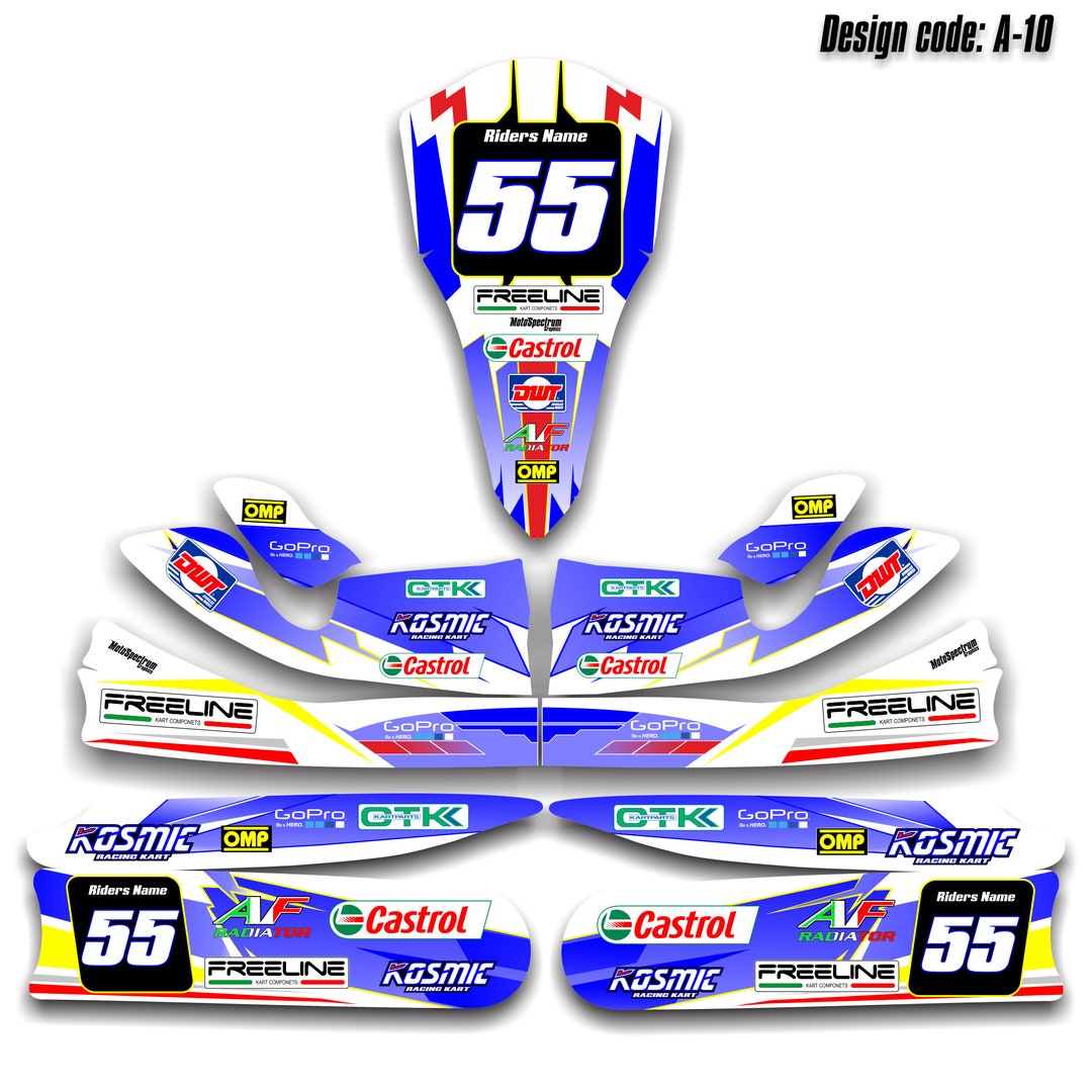Graphics Kit for Kart Tonykart OTK M4 Customized Sticker Kart - Etsy UK