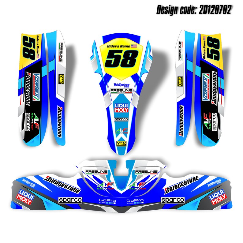 Graphics Kit for KG 506 Kart Custom Decal Stickers Kit for Kg | Etsy