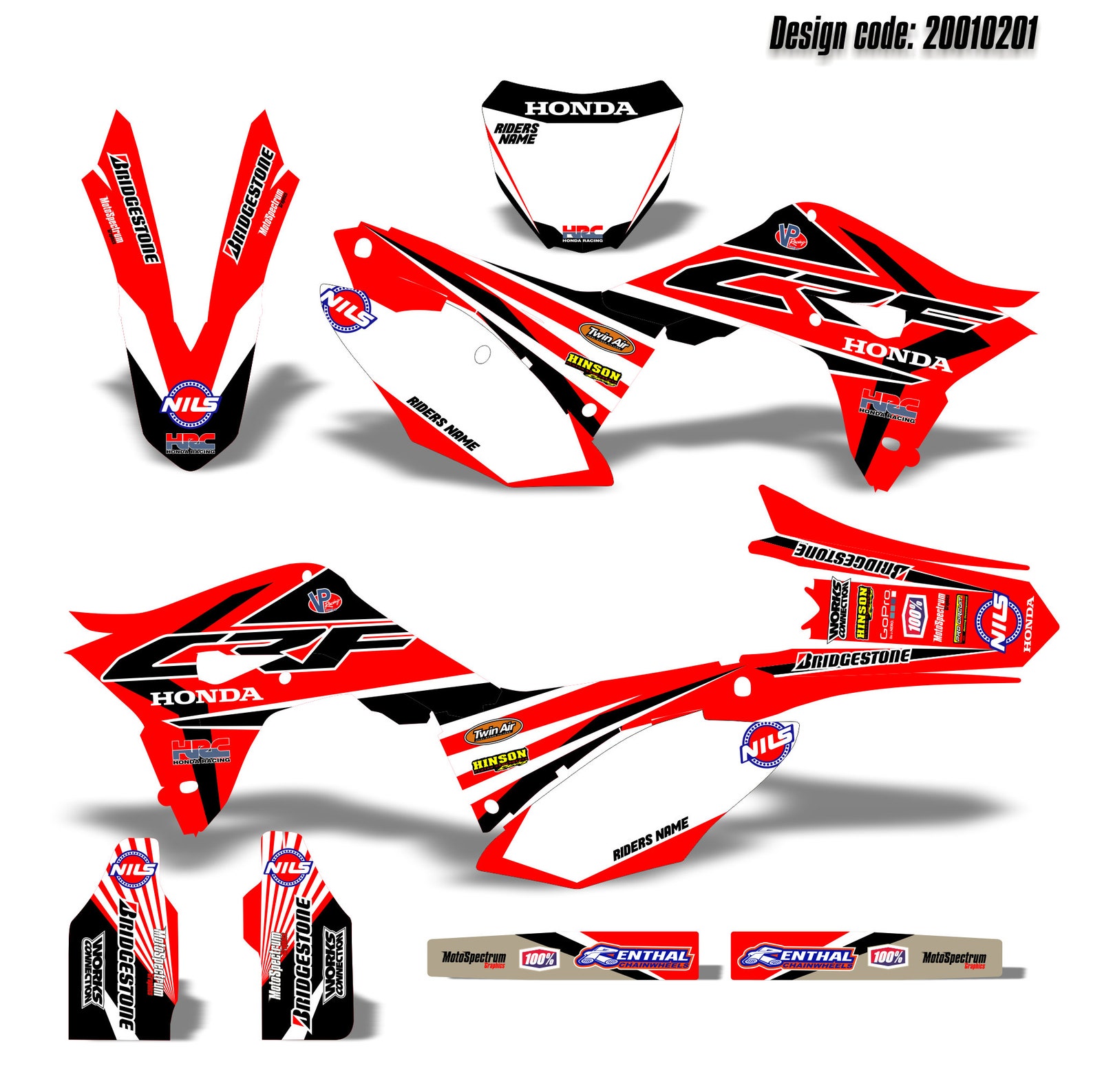 Graphics Custom Decal Kit for Honda CRF 250 2018 2019 2020 CRF - Etsy