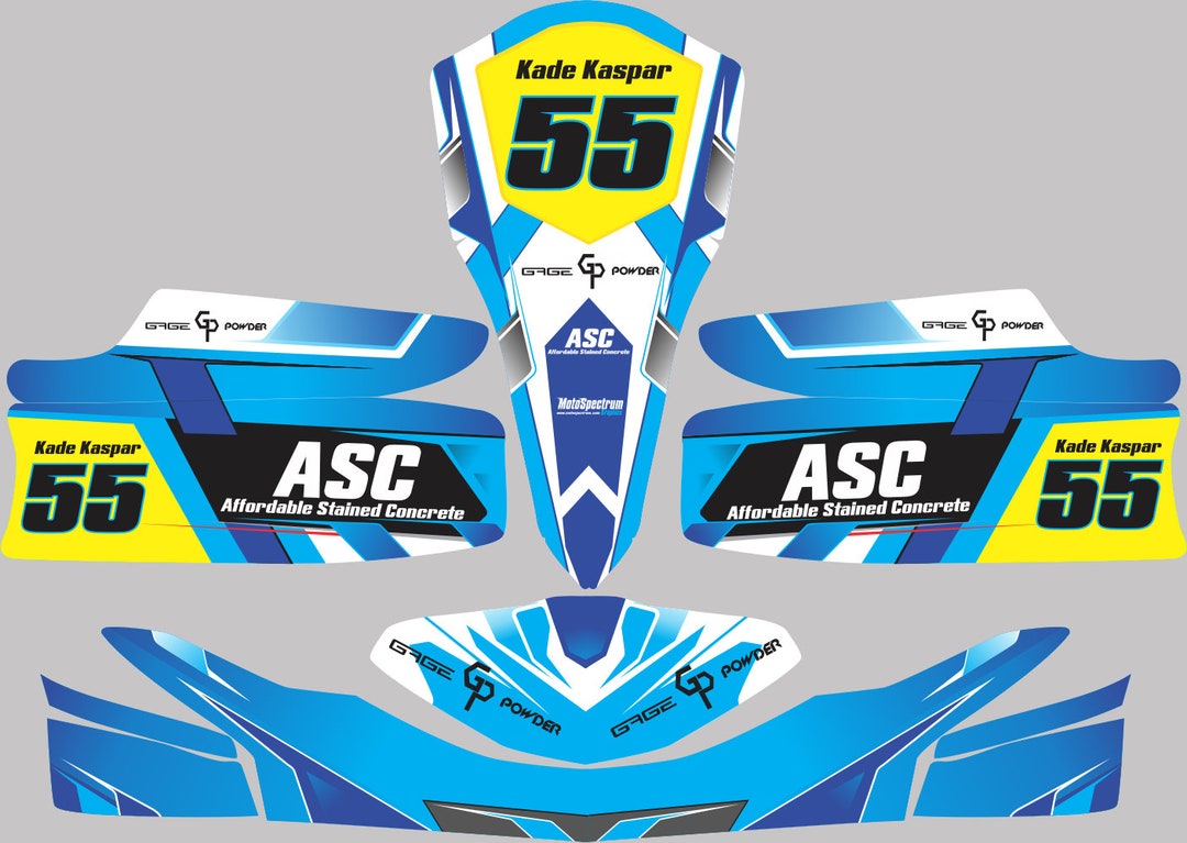 Buy Graphics Kit for Kart Tonykart OTK M5 Cadet Rookie Kart Online in ...