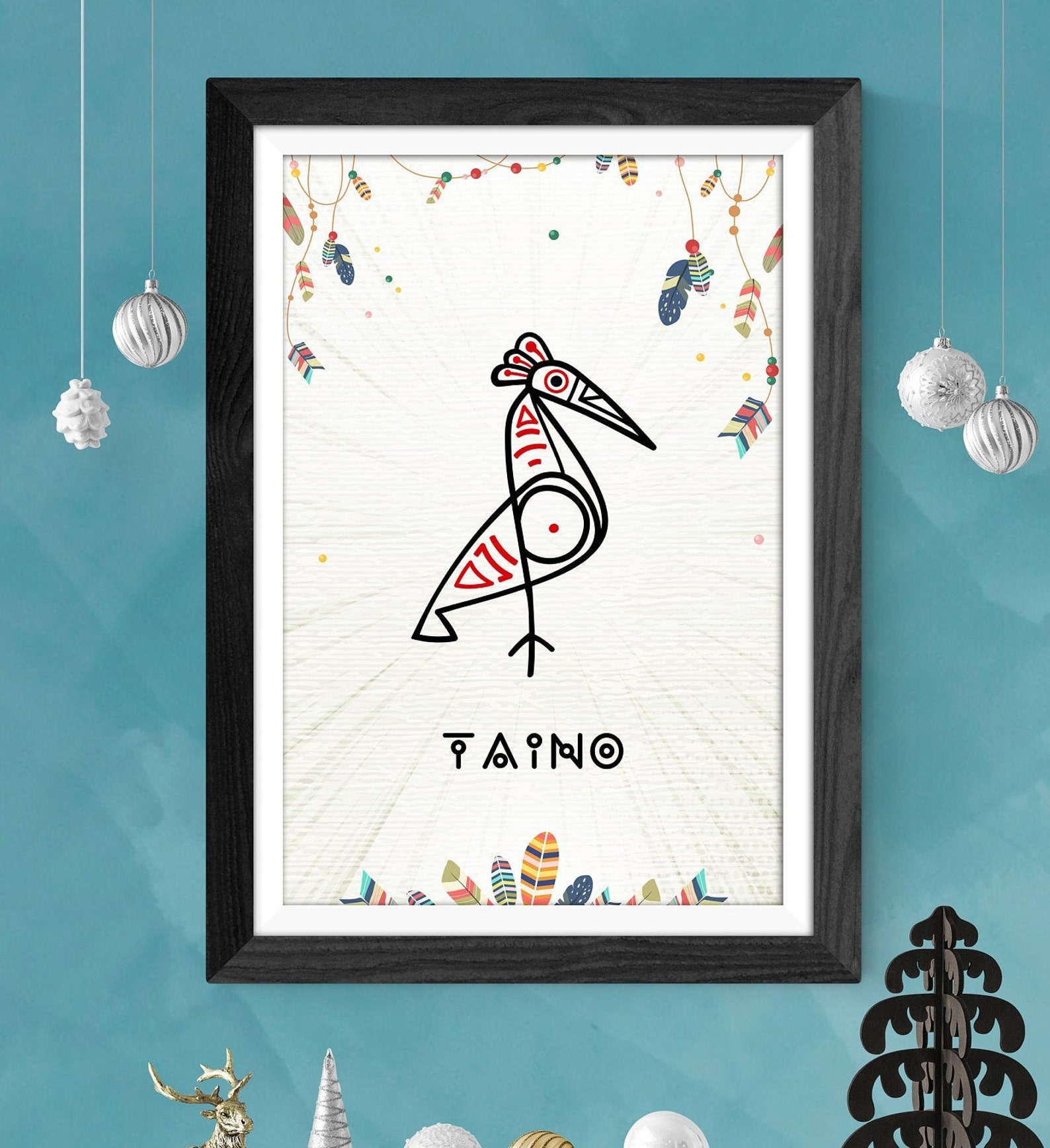 Buy Puerto Rico Wall Art, Taino Bird Symbol, Taino Bird Art, Taino ...