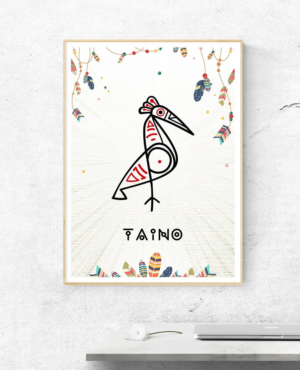 Buy Puerto Rico Wall Art, Taino Bird Symbol, Taino Bird Art, Taino ...