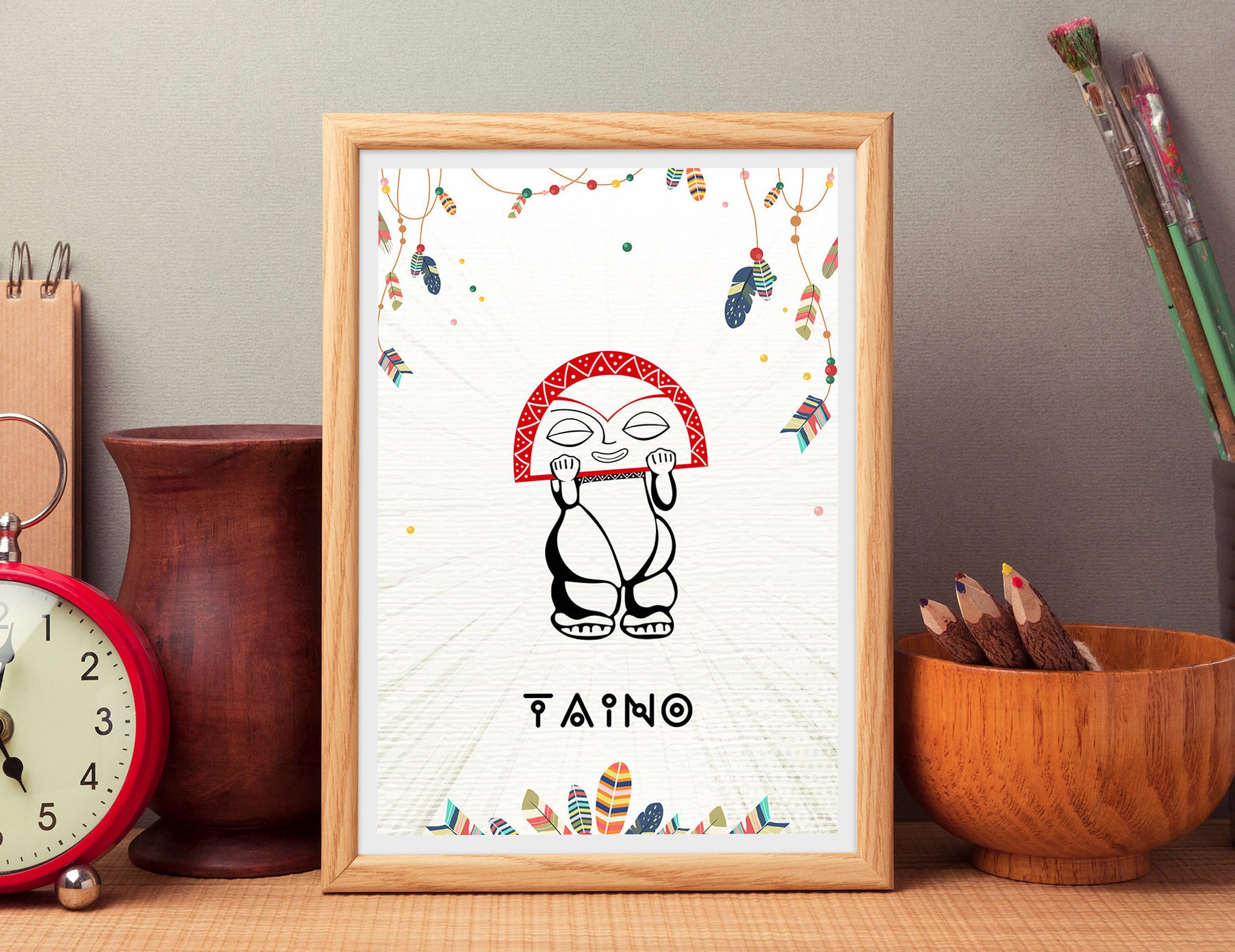 Puerto Rico Wall Art Taino Moon Goddess Wall Art Taino - Etsy