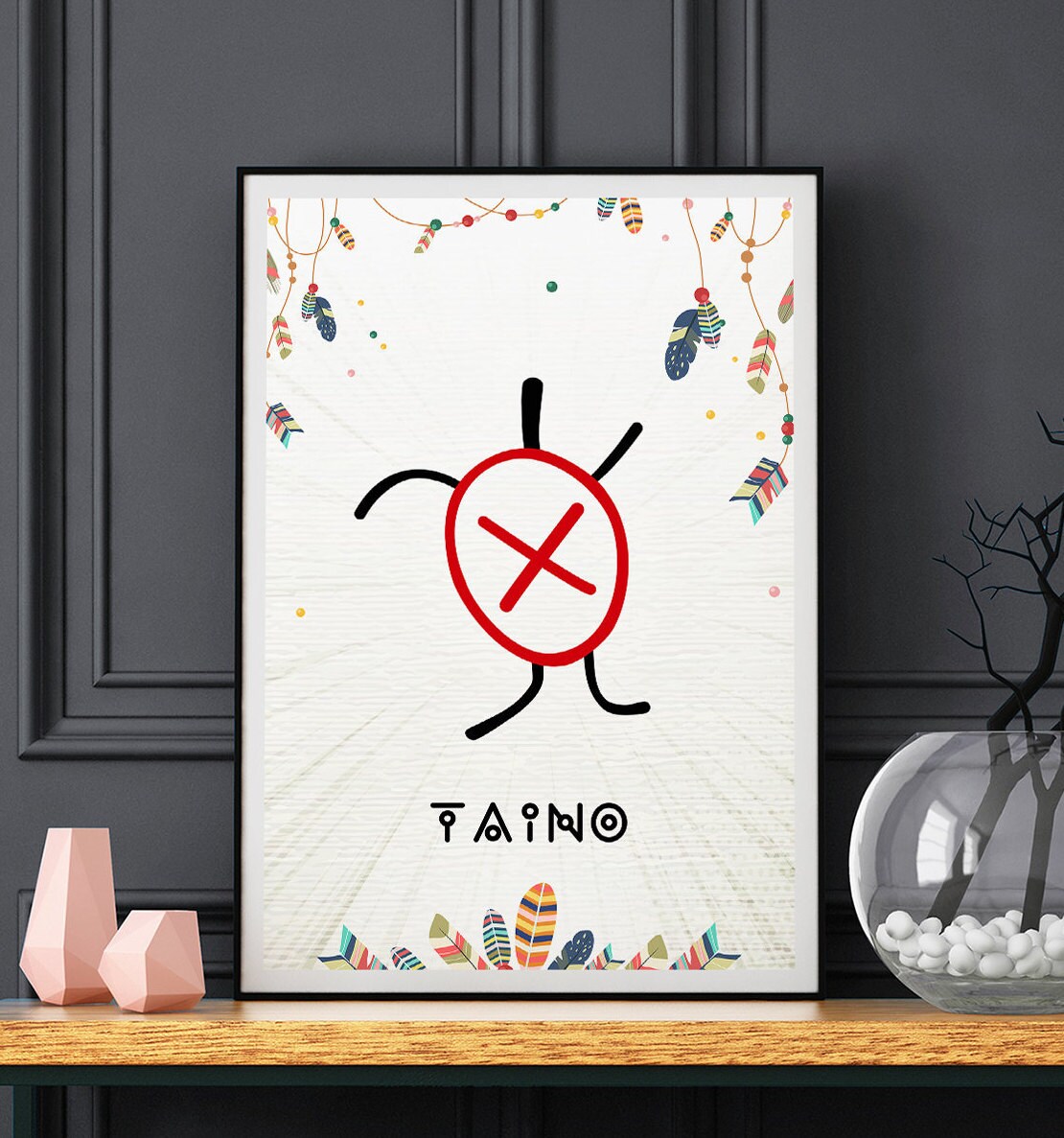 Puerto Rico Wall Art Taino Turtle Symbol Taino Wall Poster - Etsy