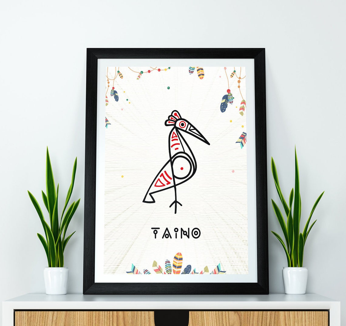 Buy Puerto Rico Wall Art, Taino Bird Symbol, Taino Bird Art, Taino ...