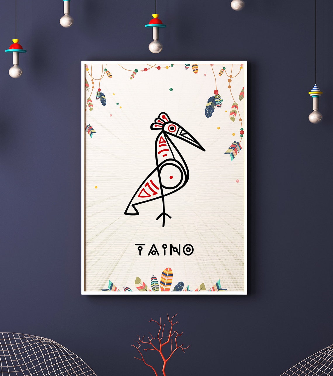 Buy Puerto Rico Wall Art, Taino Bird Symbol, Taino Bird Art, Taino ...