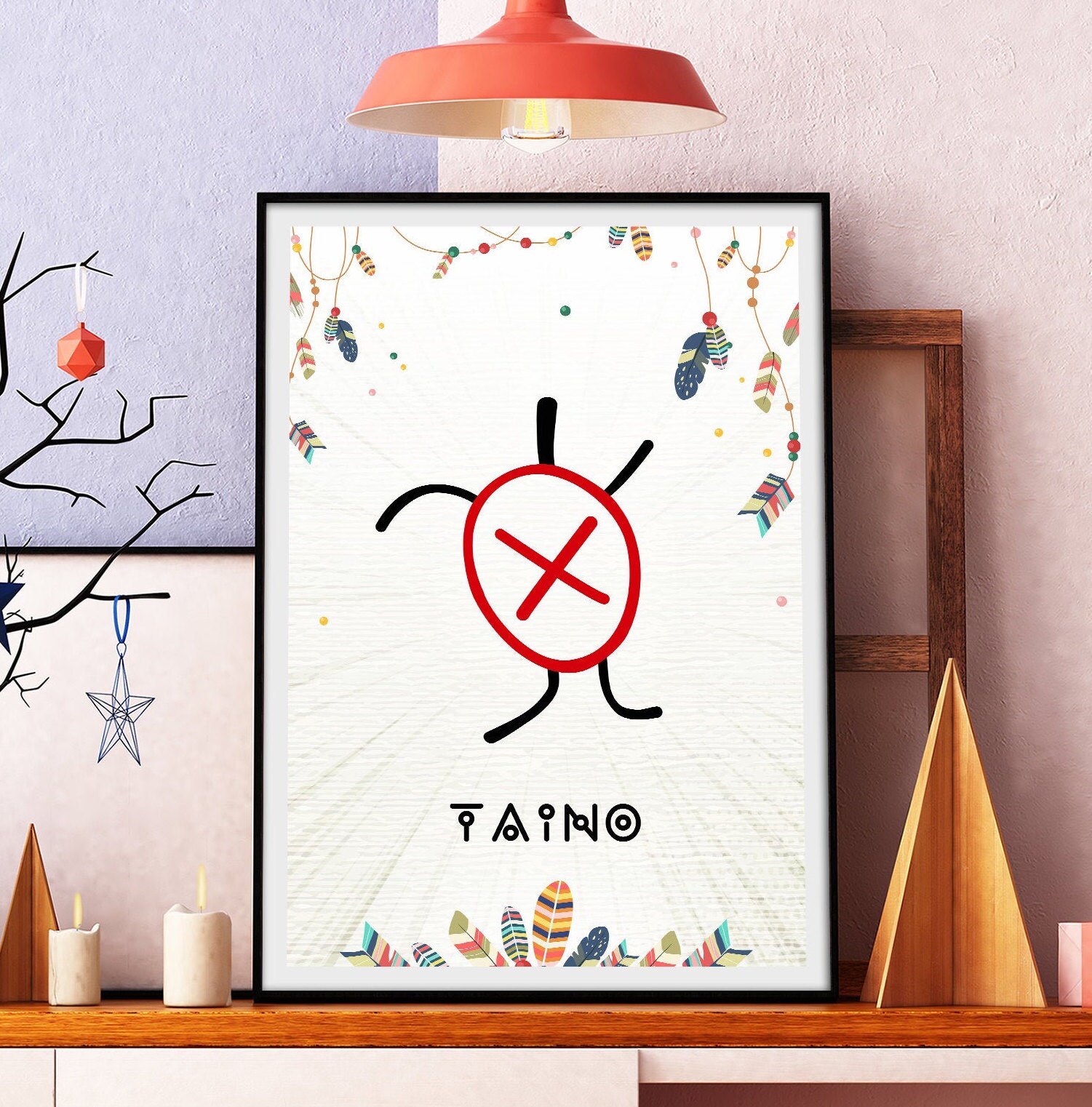 Puerto Rico Wall Art Taino Turtle Symbol Taino Wall Poster - Etsy