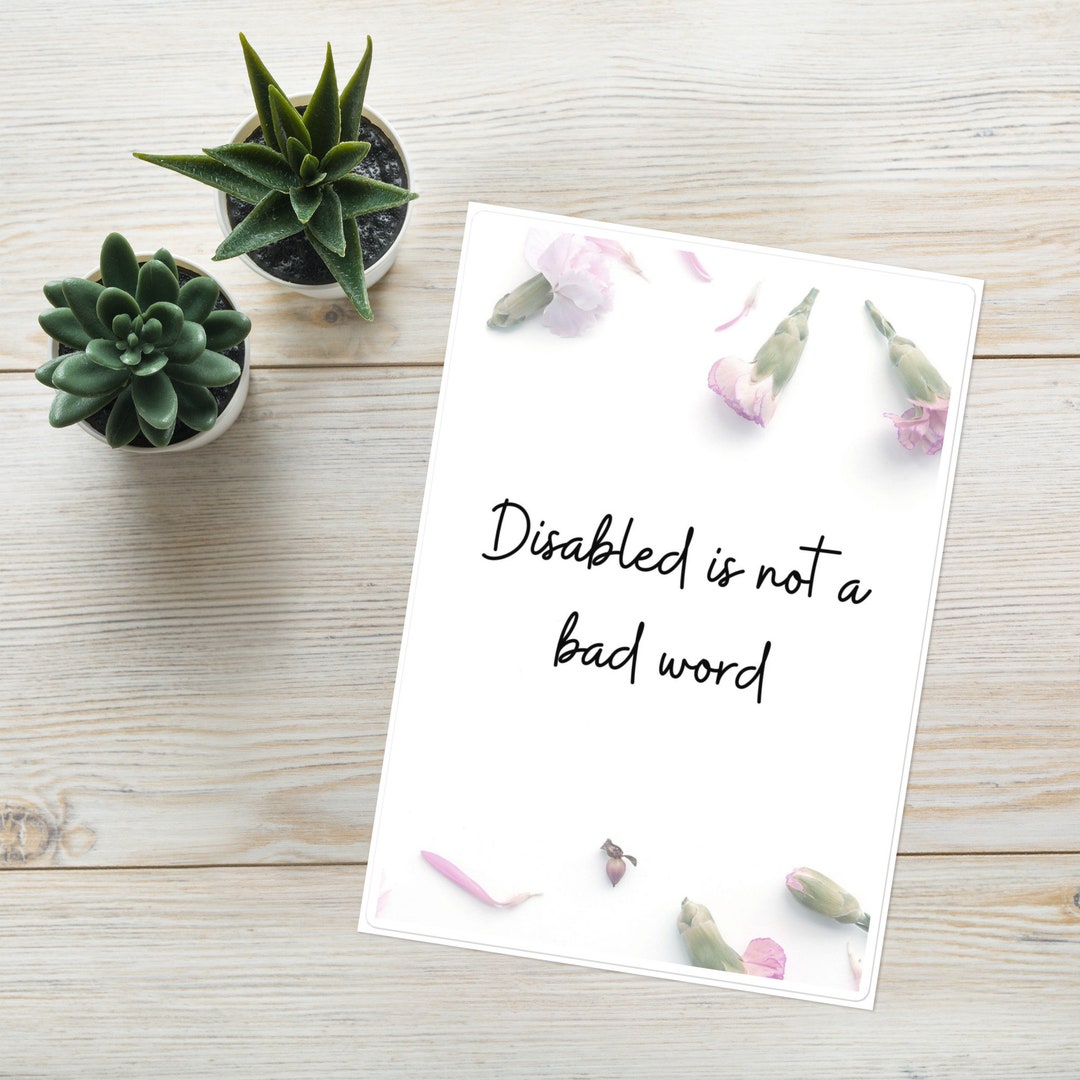 Disabled is Not a Bad Word Sticker - Etsy