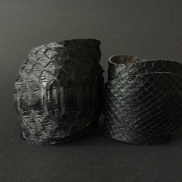 Leather Wrist Cuff - Etsy