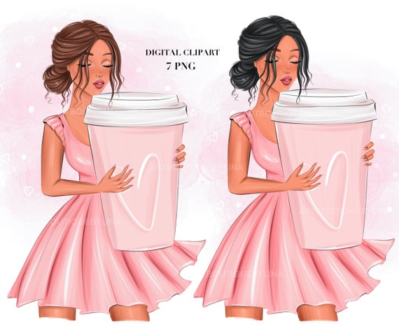 Fashion Illustration Girl Clipart Fashion Girl Girl With - Etsy