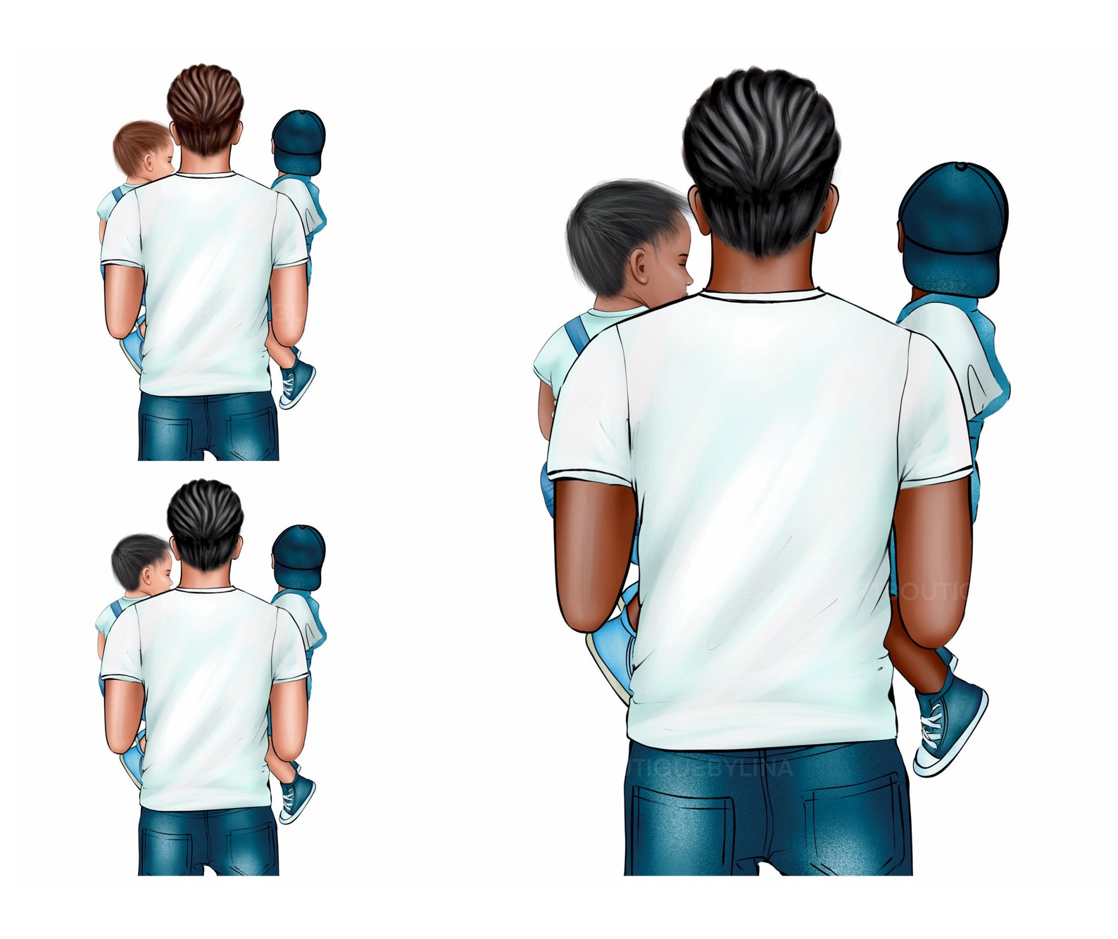 Fathers Day Clipart Father Sons Clipart Father Clipart Dad - Etsy Canada